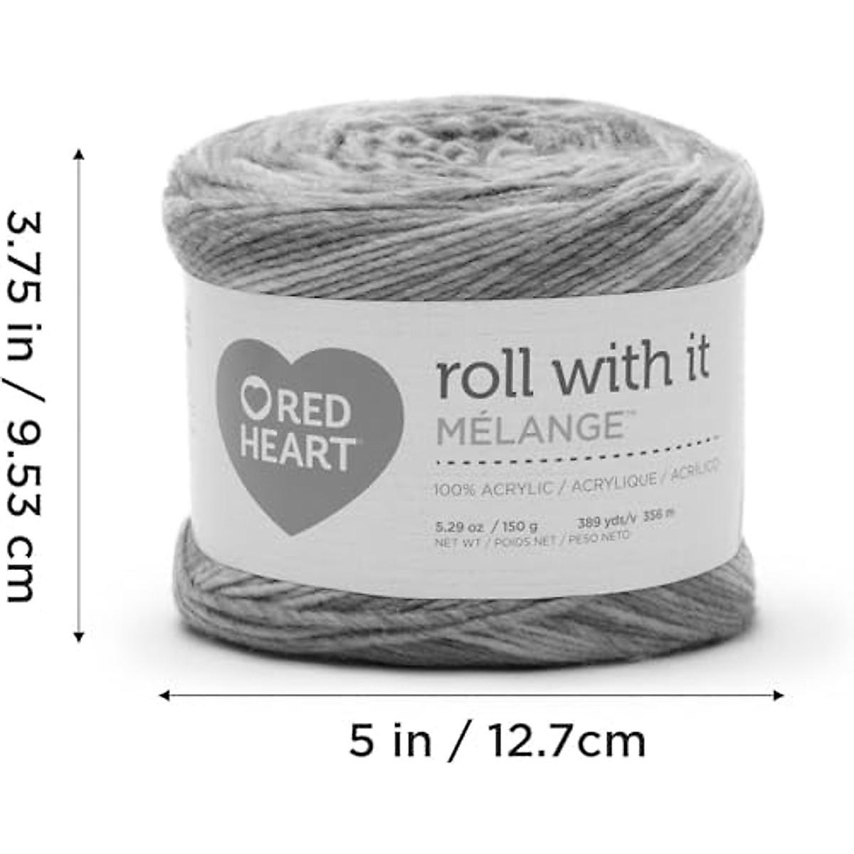 Red Heart Roll with it Melange Show Time