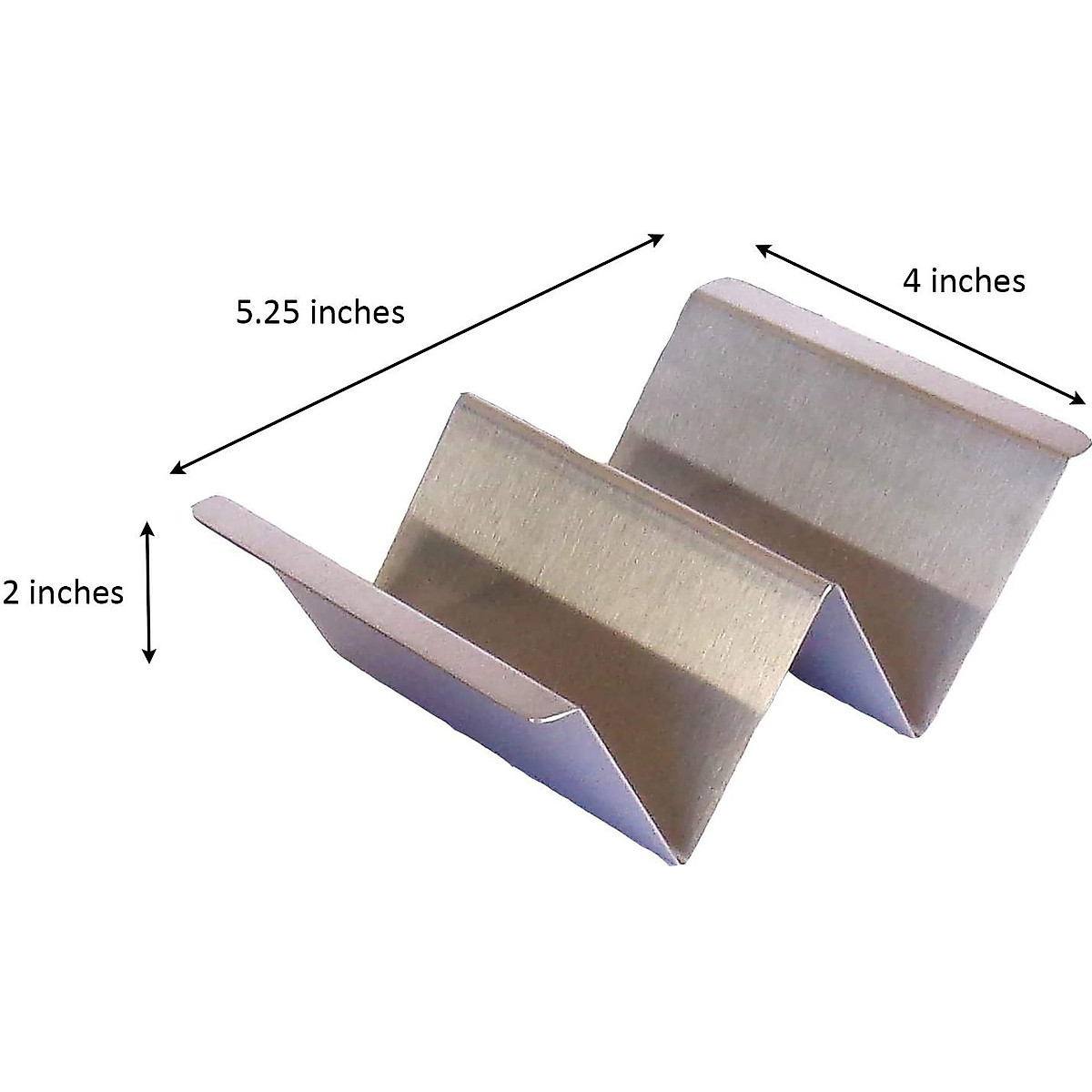 6 Pack Restaurant Taco Holders - Taco Holders -With Free Recipe Ideas - Taco Stand - Taco Rack - Stainless Steel Taco Holder (6 Pack with handles)