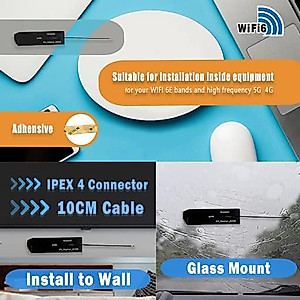 Maswell Internal Antenna Triple Band WiFi for wimax zigbee Bluetooth WiFi 2.4G WiFi 5G WiFi 6 and WiFi 6E WiFi 7 LTE Bands High Gain ipex 10cm