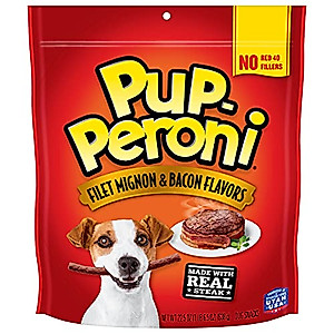 Pup-Peroni Dog Treats, Filet Mignon & Bacon Flavors, 22.5 Ounce, Made with Real Steak