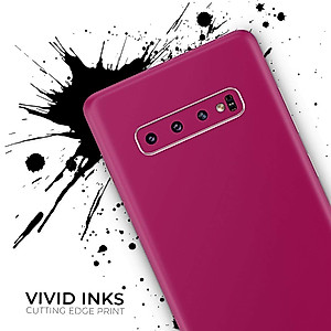 DesignSkinz Solid Dark Pink V2 Protective Vinyl Decal Wrap Skin Cover Compatible with The Samsung Galaxy S20 (Screen Trim & Back Glass Skin)