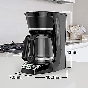 Nozaya 12-Cup Countertop Coffee Maker - Programmable Coffee Machines for 8-10 People