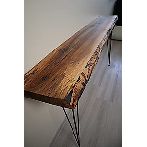 Live Edge Cherry Wood Naturally Form, Console Table 56" x 9" x 29.5" (Handmade)