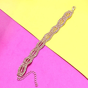 ZOLEAROPY Adjustable Cubic Zirconia Classic Tennis Bracelet For Women Chain Link Bangle Bracelet Jewelry