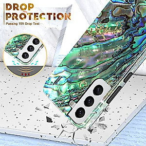 ZADORN for Samsung Galaxy S22+ Plus Case,Durable Soft Silicone TPU Cover for Women Girls,Slim-Fit Scratch Resistant Shockproof Protective Phone Case for Galaxy S22 Plus 6.6",Green Oyster Shell