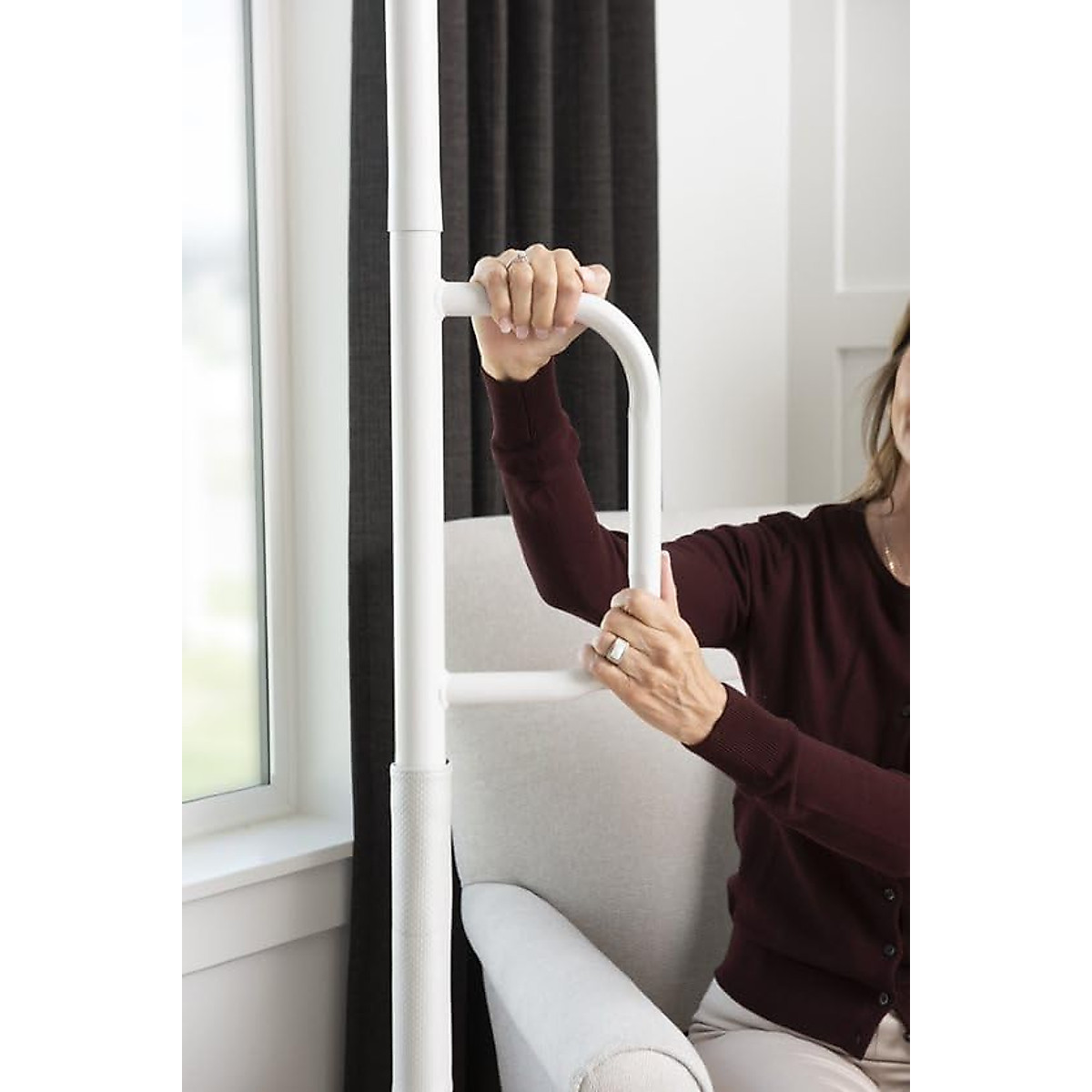 Able Life Universal Floor to Ceiling Grab Bar, Adjustable Floor to Ceiling Safety Pole with Security Support Handle for Fall Prevention, Tension Mounted Transfer Pole for Adults, Seniors, and Elderly