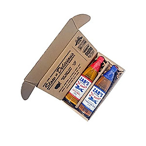 Zab's Original and St. Augustine Style Hot Sauce 2-Pack Bundle, Classic Hot Sauce Set, Signature Slow Burn from Rare Datil Peppers, Gift for Hot Sauce Lovers, Food Lovers and Home Cooks, GF/Vegan, Made in USA, (6 Fl. Oz., 2 count with Vintage Design Kraft