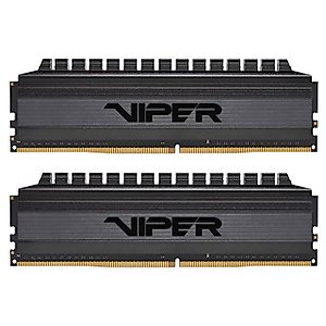Patriot Viper 4 Blackout DDR4 RAM 64GB (2X32GB) 3200MHz CL16 1.35v UDIMM Desktop Gaming Memory Kit Compatible with XMP - PVB464G320C6K