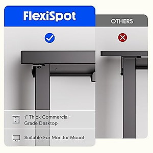 FLEXISPOT L Shaped Standing Desk 71 x 48 Inch Dual Motor Computer Electric Corner Desk Sit Stand Up Desk Height Adjustable Desk Home Office Table with Splice Board, Black