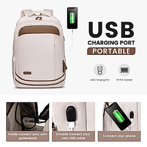 LOVEVOOK Laptop Backpack for women men with Large Capacity and Water Resistant，Daypack perfect for Work,Travel