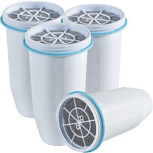 Zeroliquid ZR-001 Replacement Water Filters for Pitchers and Dispensers, Most Advanced 6-Stage 0 TDS System (4 Pack)