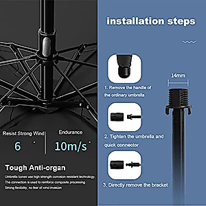36 Inch Large Size Stroller Umbrella,Portable Sun Umbrella,Foldable and Detachable Clip on Umbrella,Attachable Umbrella for Outdoor Chair,Waterproof Umbrella with Holder Clip Clamp