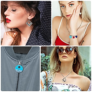 LET'S RESIN 198PCS Resin Jewelry Molds, with 8 Pairs Earring Resin Molds, Resin Earring Molds Silicone for Jewelry, Earring Hooks, Jump Rings, Head/Eye Pins for Resin Jewelry, Pendant