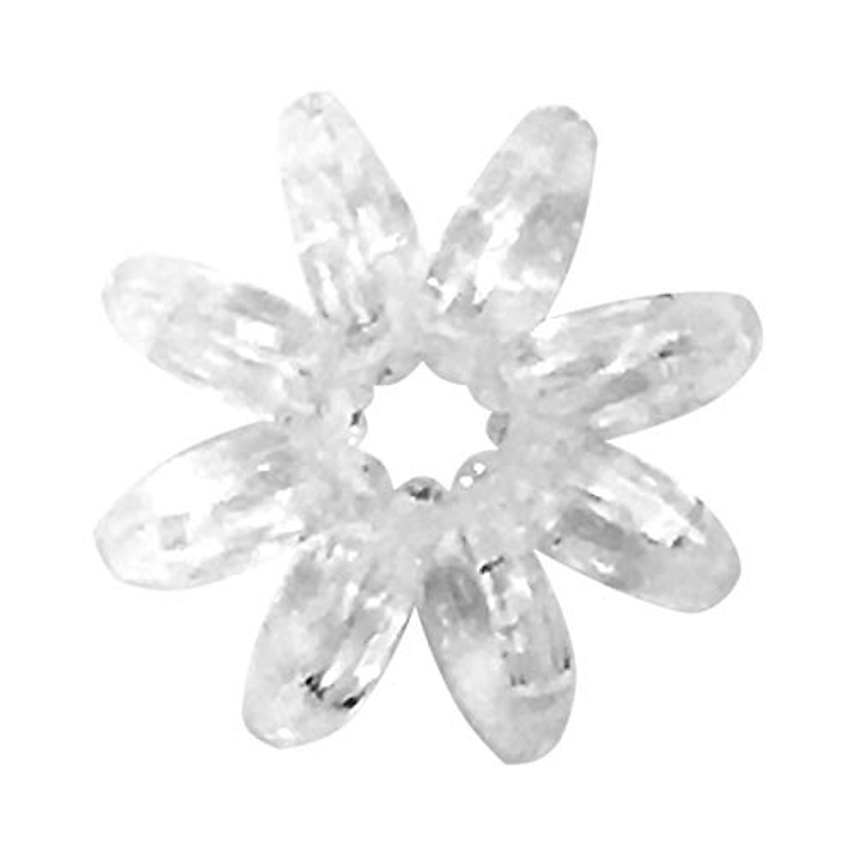 Kitsch Mini Spiral Hair ties, Coil Hair Ties, Phone Cord Hair Ties, Hair Coils - 8 Pcs, Transparent