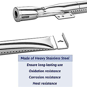 Utheer Grill Replacement Parts for Home Depot Nexgrill 4 Burner 720-0830H, Included 4 Grill Burner Tube, 4 Heat Plates, 4 Ignitors, 1 Universal Spark Generator Tact Electronic Switch Igniter