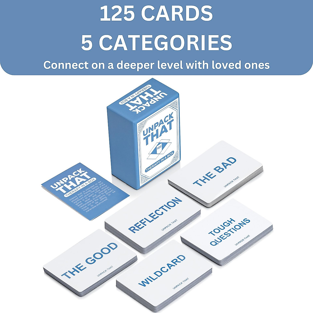 UNPACK THAT Conversation Cards Couples Game - Deep Relationship Questions for Couples, Families & Friends | 125 Cards for Communication & Intimacy Building