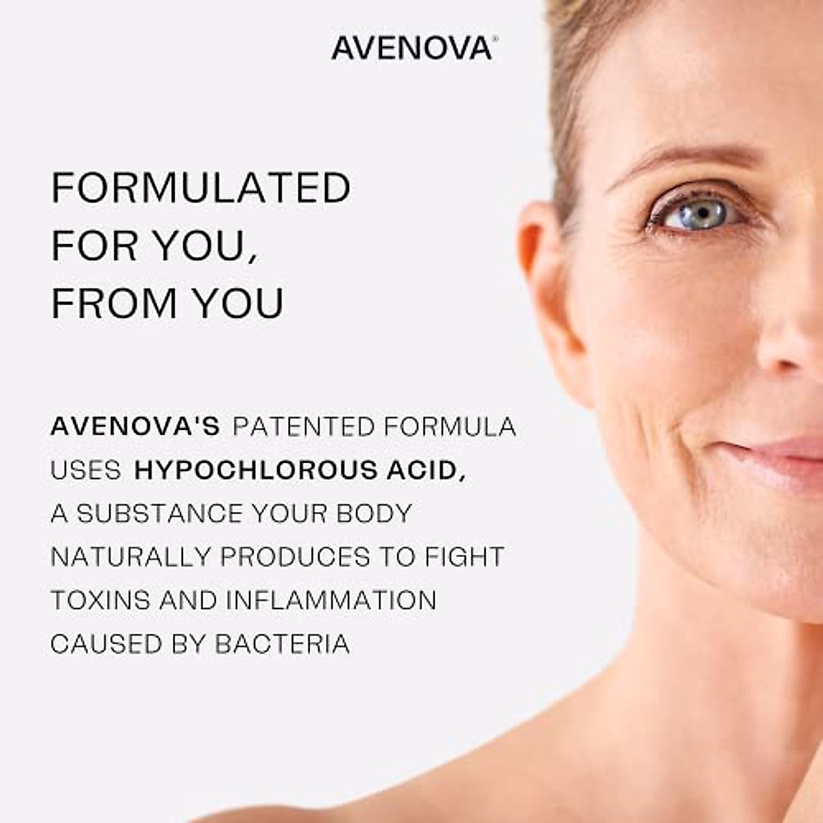 Avenova Eyelid and Eyelash Cleanser Spray - Dry Eye Relief With Pure Hypochlorous Acid, Gentle Everyday Lash Cleanser For Blepharitis Irritation and Stye Treatment, FDA Cleared Formula, 20mL (0.68oz)