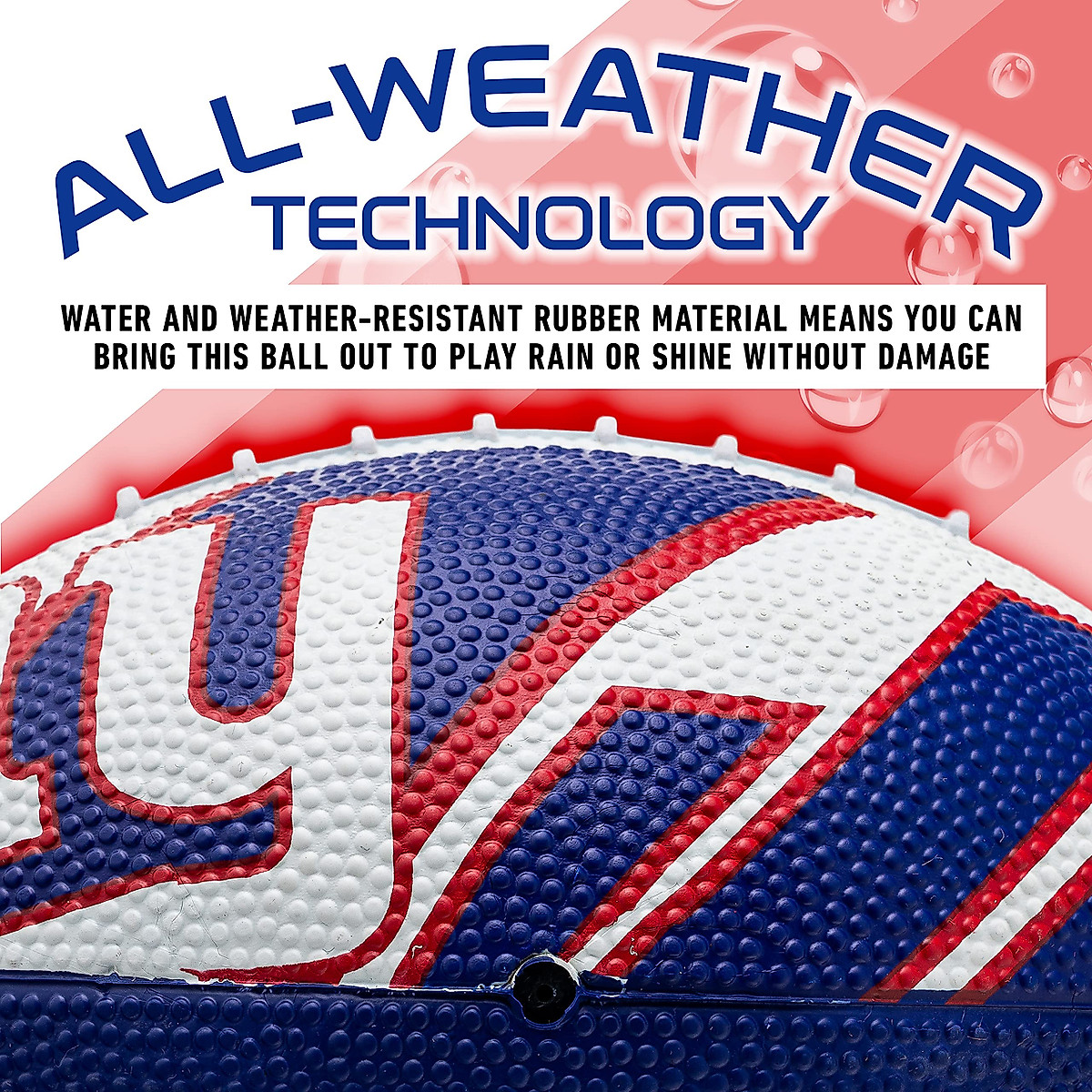 Franklin Sports NFL New York Giants Football - Youth Football - Mini 8.5" Rubber Ball - Perfect for Kids - Team Logos and Colors