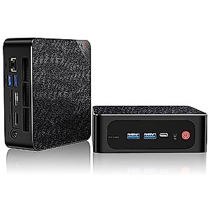 Beelink Mini PC SER5 MAX 5800H, AMD Ryzen 7 5800H(Up to 4.4GHz), TDP 54W Mini Desktop Computers, 16GB RAM 500GB M.2 PCIe3.0 SSD, Support Triple Display(HDMI, DP, TypeC)/WiFi 6/BT5.2/USB3.2/1000M LAN