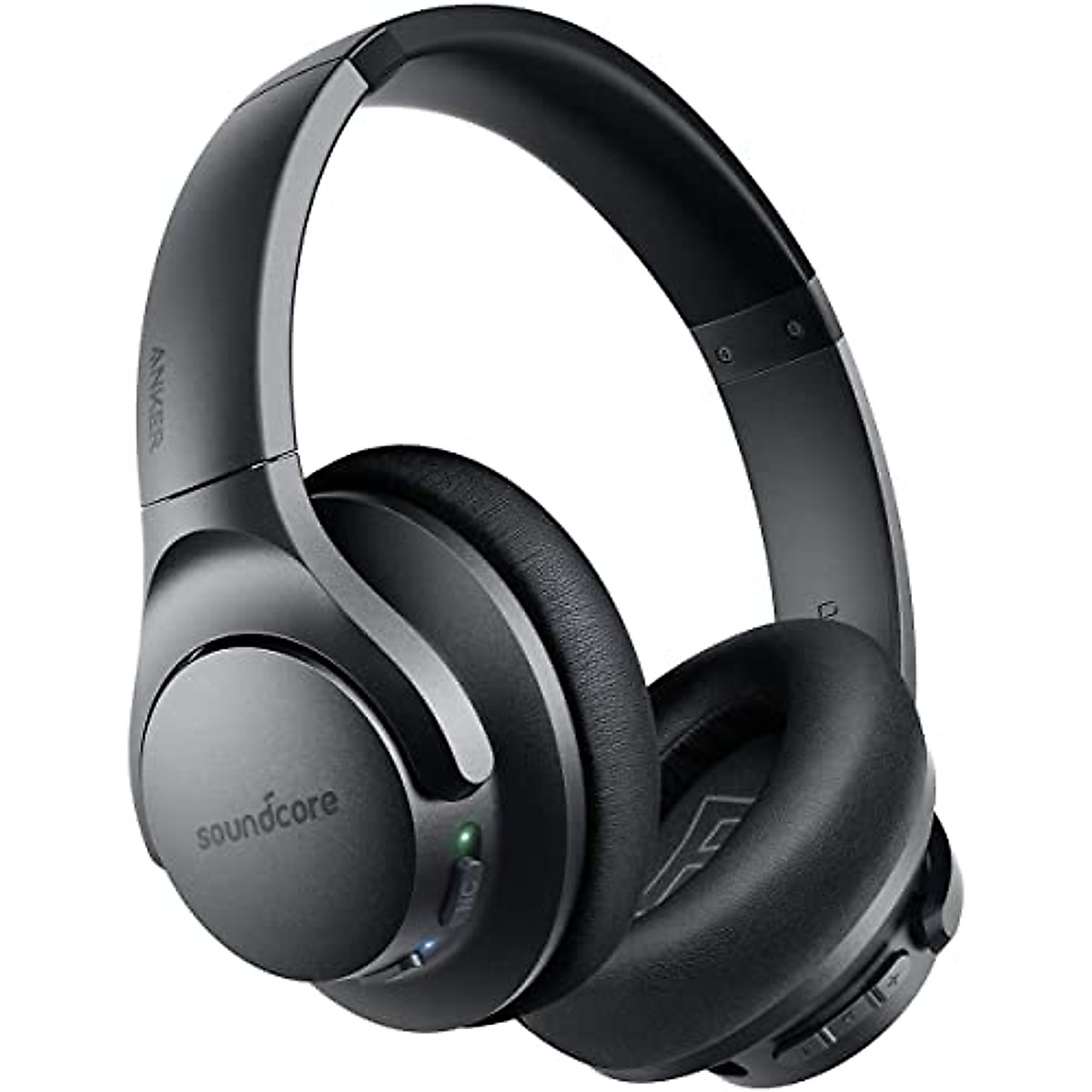 Soundcore Anker Life Q20 Hybrid Active Noise Cancelling Headphones, Wireless Over Ear Bluetooth Headphones with 40H Playtime, Hi-Res Audio, Deep Bass, Memory Foam Ear Cups and Headband (Renewed)