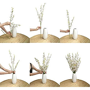 OMUYGDD Silk Flowers in Bulk Wholesale Artificial Orchids, 12 Pcs (Each 38.5”), for Wedding Festive Party Home Office Decoration, Not Include Vase