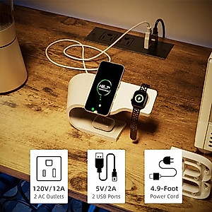 JUMMICO Wine Bar Cabinet with LED Light and Charging Station, Freestanding Wine Racks & Cabinet with 3 Tiers Storage Shelves and Footstands, Coffee Liquor Bar Cabinets for Home/Kitchen (Brown)