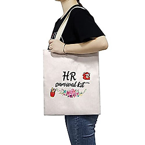 TSOTMO HR Canvas Tote Bag Gifts Human Resources Gift Office Gift Human Department Gift HR survival kit Canvas Tote Bag HR Manager HR Director Gift (HR Canvas)