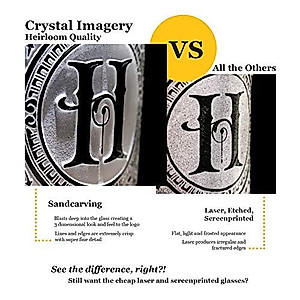 Personalized Monogrammed Engraved Wine Glasses Set Of 2