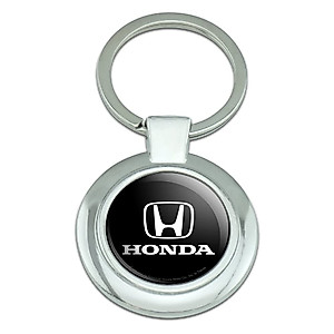 Honda Logo Keychain Classy Round Chrome Plated Metal
