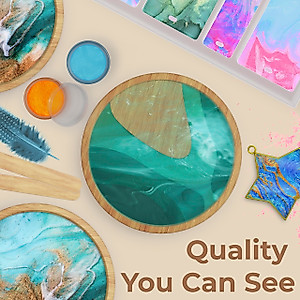 Craft It Up Epoxy Resin Kit for Beginners - Jewerly Making Kit for Kids and Adults - All in One Craft Set with Molds, Charms, Dyes, Dry Flowers & Other - DIY Gift for Girls Boys Childen Adults