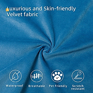 LLappuil Sectional Sofa Convertible U Shaped High Back Modular Couch with Storage Wide Chaise 10 Seat Comfy Modular Sectional Couch Scratch Resistant Easy Clean for Living Room, Blue