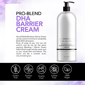 Norvell Pro Blending DHA Barrier Cream For Spray Tanning, 32 Fl. Oz.