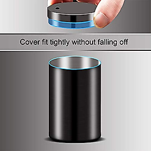 YIFOCUS Stainless Steel Metal Toothpick Holder Dispenser, Tooth Picks Lot Container with 500 Pieces Bamboo Round Toothpicks for Teeth Appetizer and for kitchen (Black)