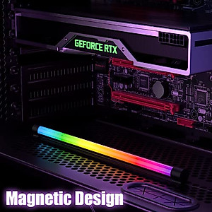 novonest Upgraded Magnetic LED Strip, 14.17"(360mm), Black, Acrylic Diffuse Material ARGB LED Strip, SATA Auto Rainbow/5V 3PIN, for Aura SYNC, Gigabyte RGB Fusion, MSI Mystic Light Sync, LB360