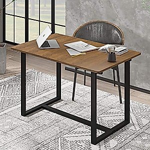 ZINUS Alto 47” Black Frame Desk / GOOD DESIGN™ Winner / Computer Workstation / Office Desk / Easy, Bolt Free Assembly, Natural