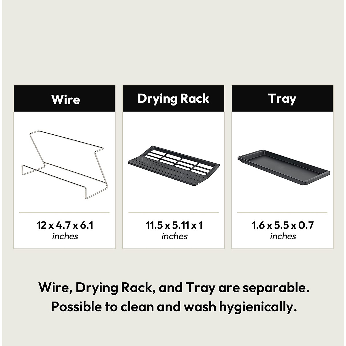 carrotez Bottle Drying Rack, Cup Drying Rack,Tumbler Drying Rack with Drain Tray - Bottle with Narrow and Wide Openings with Various Capacity, Different Bottle Type, Mug Type and Cup Type - Black