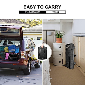 SELORSS Folding Hand Truck, 530 LBS Heavy Duty Luggage Cart, Foldable Dolly Cart for Moving, Utility Dolly Platform Cart with 6 Wheels for Travel House Office Shopping (Black)