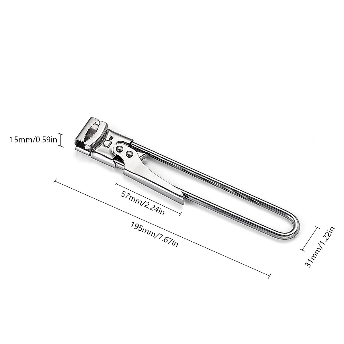 Andux Adjustable Stainless Steel Jar Bottle Opener Multifunctional Lid Gripper Easy Opener Tool Kitchen Accessories KGQ-02