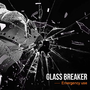 dpnao DP-10 Folding knife Portable Pocket Escape Emergency Survival Glass Breaker Reversible Clip Good for Camping