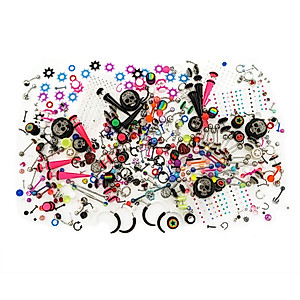 Designs by Helen Andrews Body Jewelry Value Package 100 Packs of Assorted Body Jewelry