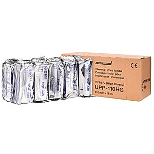 Compatible UPP-110S Ultrasound Paper 10 Rolls,Type I Black and White Video Thermal Print Media Upp-110S,110mm x 20m