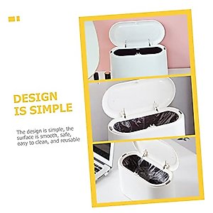 ANDRESLAD Garbage Can Trash Can Wear-Resistant Trash Bucket Trash Supply Trash Accessory Mini Table Waste Paper Garbage Small Trash Bucket Trash Home Supplies Convenient Trash Bin