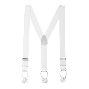 Suspender Store Solid Color Suspenders - 1.5-Inch Wide Elastic - Y-Back - Button - Many Colors & 4 Sizes Including Big & Tall
