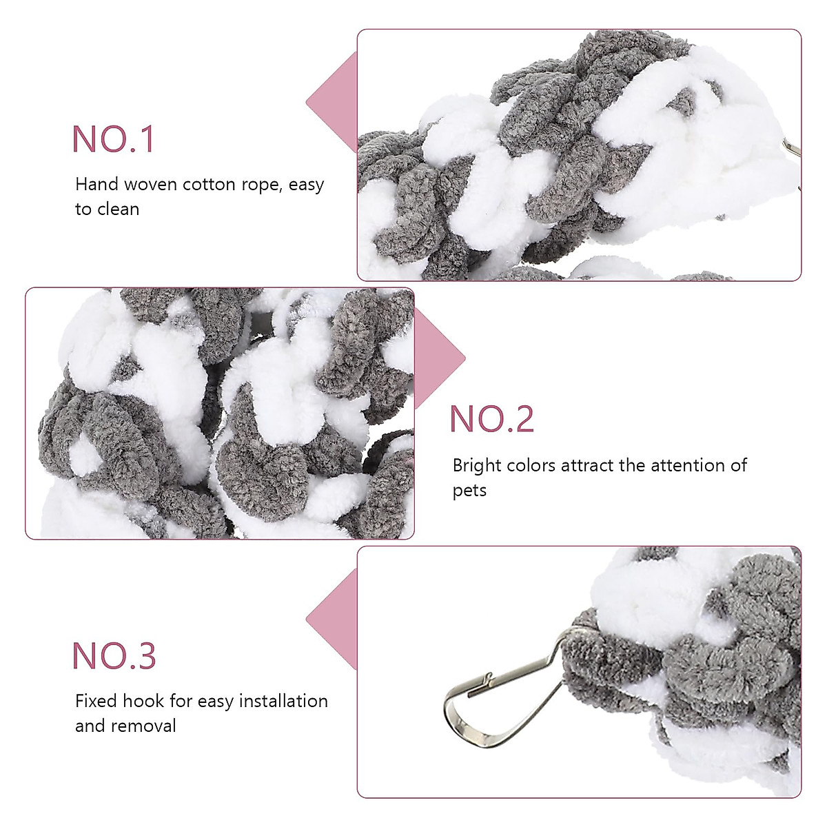 Totority Sugar Glider Climbing Rope Rat Toys for Pet Rats Bungee Rope Bird Toy Climbing Rat Toy Woven Hamster Toy Swing Glider Climbing Sugar Glider Toy Parrot Stand to Weave Cotton Rope