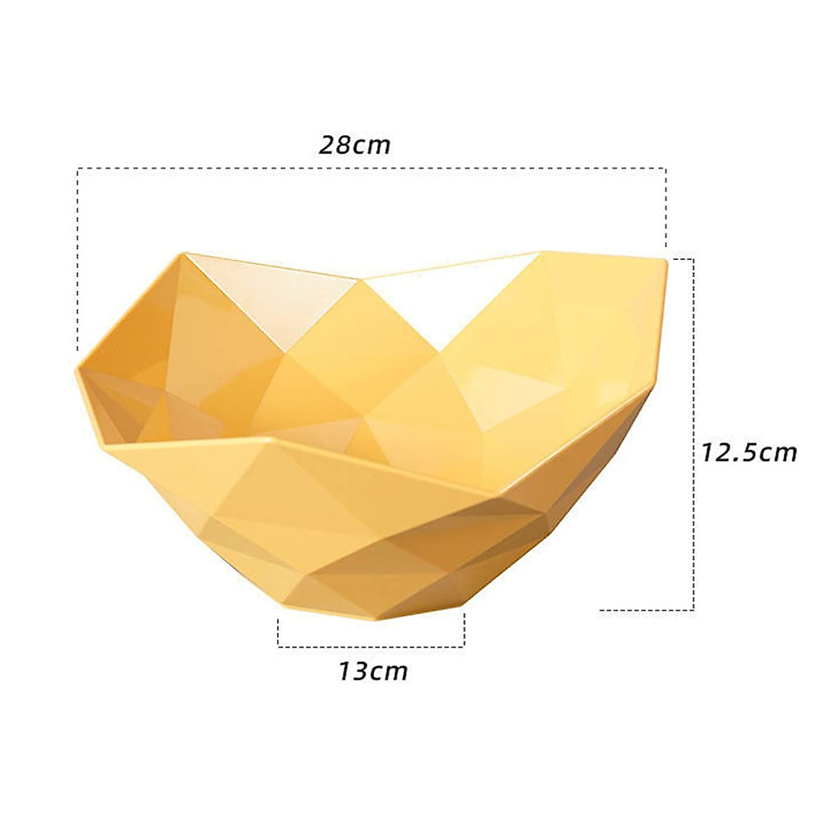 DOITOOL Banana Holder Glass Bowl Fruit Bowl Decorative Dessert Snacks Serving Stand Food Plate Tray Irregular Nuts Plate for Home Counters Centerpiece Yellow Banana Holder Dining Table Decor