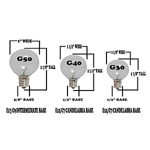 Novelty Lights C9/E17 Outdoor Globe String Lights – Outdoor Patio Party Pergola Garden Backyard Light Set – Heavy Duty Market Café Commercial Grade – Black Wire - 25 Feet