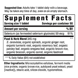 INNATE Response Formulas, Selenium, Mineral Supplement, Non-GMO Project Verified, Vegan, 90 tablets (90 servings)