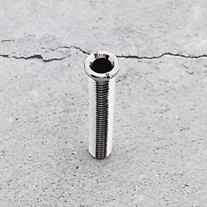 Micro Traders 70mm Ceramic Wash Basin Extended Bolt Screw Kitchen Sink Basket Strainer Plug Screw for Marble Artificial Quartz Stone Wash Basin