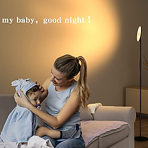 OZAPZ Led Bright Floor Lamp, RGB Corner Floor Lamp for Living Room, Led Lamp with Remote Control, Color Changing Standing Lamp, Dimmerable Torchiere Lamps, Music Sync,24W/1800lm Brightness