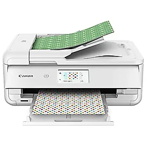 Canon TS9521C All-In-One Wireless Crafting Photo Printer, 12X12 Printing, White, Amazon Dash Replenishment Ready